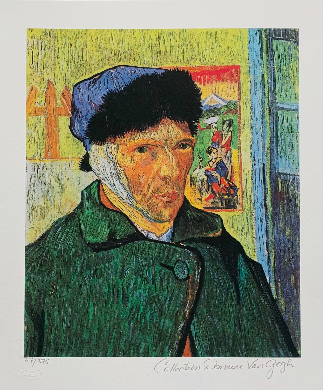 Vincent Van Gogh SELF PORTRAIT WITH BANDAGED EAR Estate Signed Giclee ...