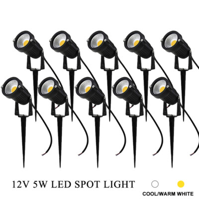 12V 5W LED Low Voltage Landscape Light Garden Outdoor Spotlight ...