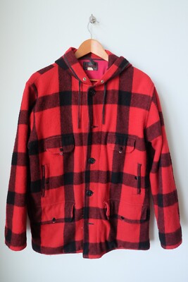 VINTAGE USA Johnson Woolen Mills Coat Mackinaw Wool Cruiser Jacket Jac ...