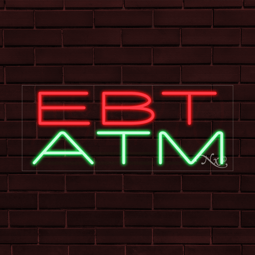 BRAND NEW "EBT ATM" 30x12x1 INCH LED FLEX WINDOW/WALL INDOOR SIGN 31512 ...