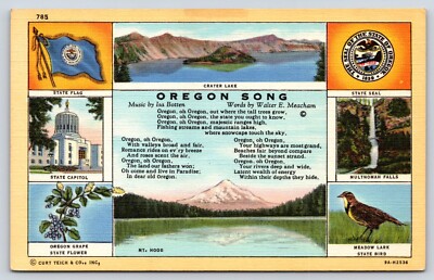 Oregon Song Poem Multiview Vintage Postcard | eBay