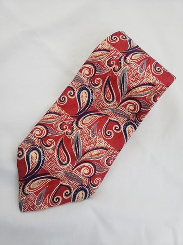 Robert Talbott Studio Nordstrom Tie Red Paisley Hand Sewn Silk Necktie 60 x 4 | eBay