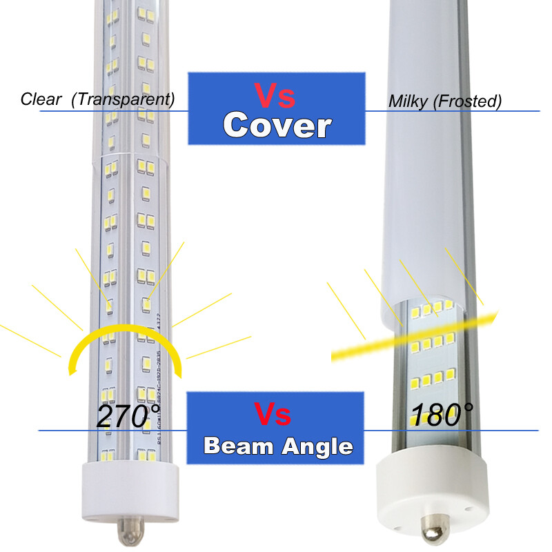 8 Foot LED Shop Lights Single Pin FA8 8FT LED Tube Light Bulbs T8 T12 ...