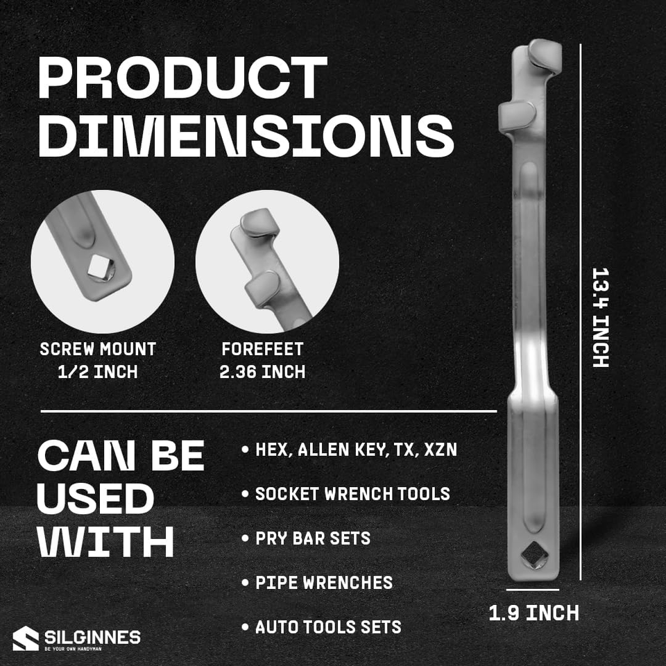 Wrench Extender Tool Bar - Heavy Duty Wrench Leverage Tool for Hard-To ...