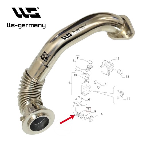 LLS AGR Tubo Per FIAT Doblo II Fiorino III 1.3 D Multijet 55250493 | eBay