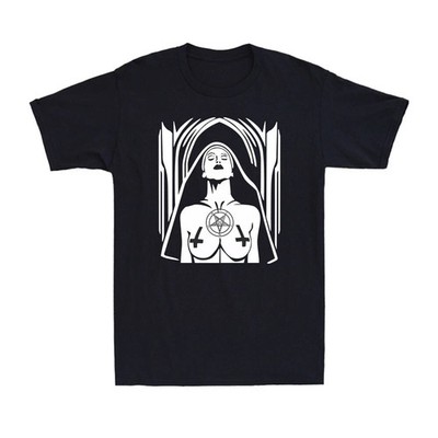 Satanic Nun Unholy Gothic Evil Anti-Christ Star Tattoos Vintage Men's T ...