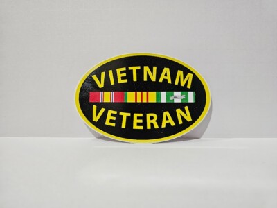 Vietnam War Veteran Decal/Sticker Car Window Oval 5 Inch Die Cut Army ...