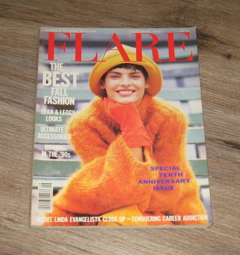 FLARE Canada's Fashion 1989 magazine Linda Evangelista ATOM EGOYAN ...