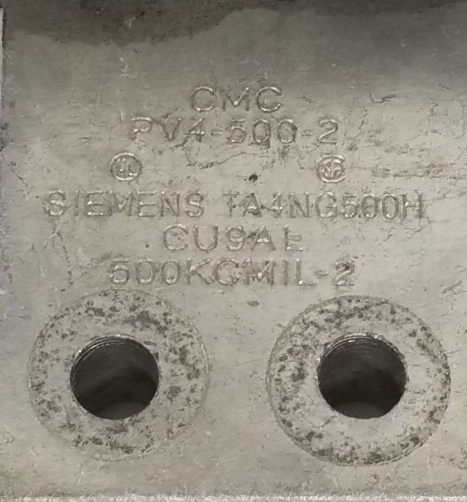 CMC PV4-500-2 SIEMENS TA4NG500HMK, CU9AL, 500KCMIL-2 LUG | eBay