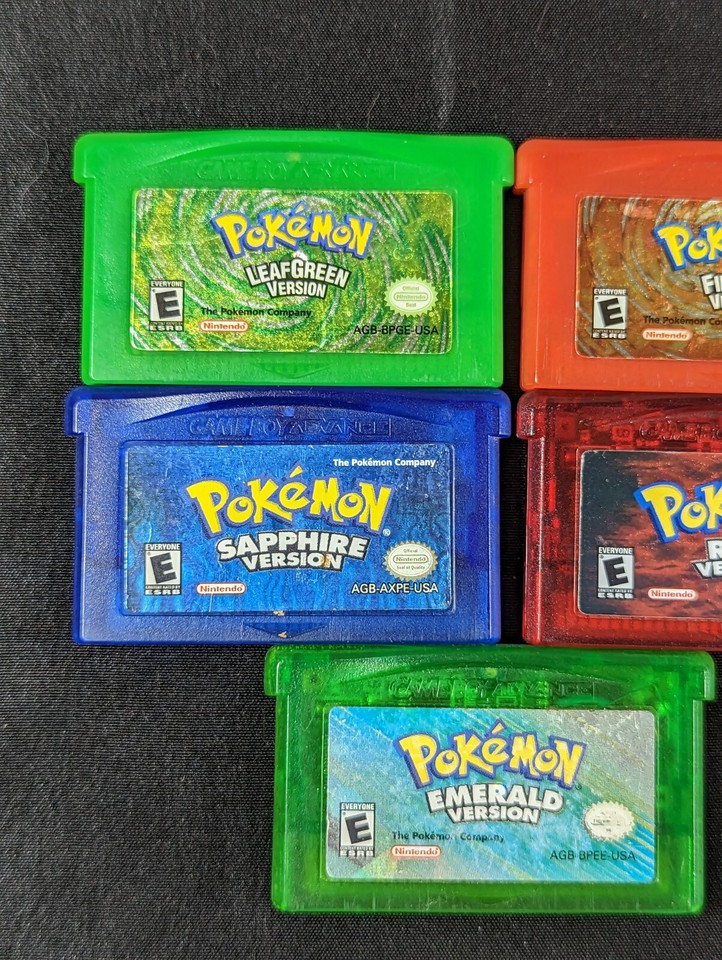 Nintendo GBA Pokémon Games Authentic – Emerald, FireRed, LeafGreen ...