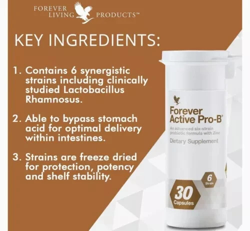 PACK OF 2!! - Forever Active Pro-B Probiotics - FREE SHIPPING exp 6/25 ...