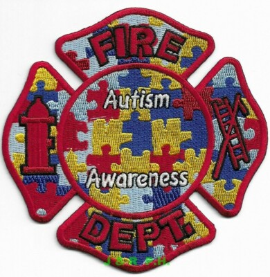 *NEW* AUTISM AWARENESS Fire Dept. (4.5" x 4.5" size) fire patch | eBay