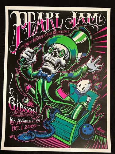 ORIGINAL PEARL JAM POSTER - LOS ANGELES - OCT. 1, 2009 | eBay