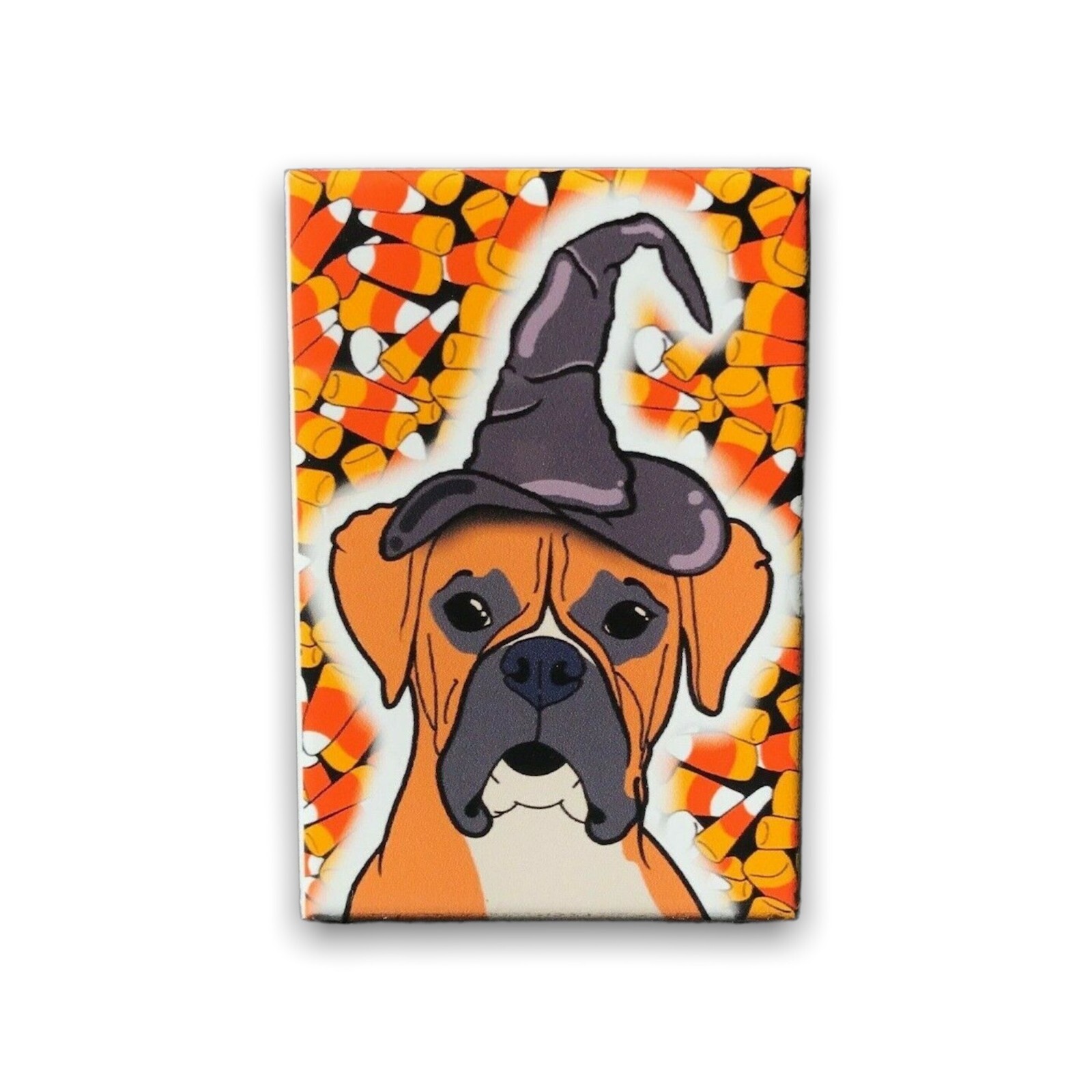 Boxer Dog Candy Corn Halloween Magnet Handmade Holiday Gifts and Autumn ...