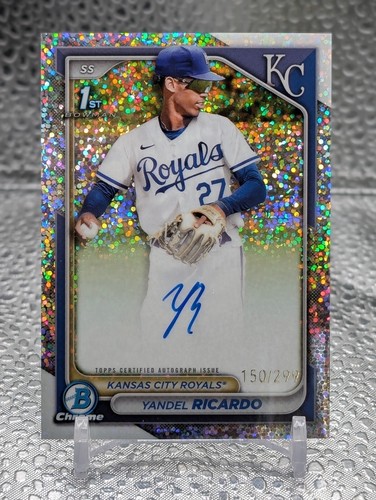 2024 Bowman Chrome Yandel Ricardo Auto Speckle Refractor SP 150/299 ...
