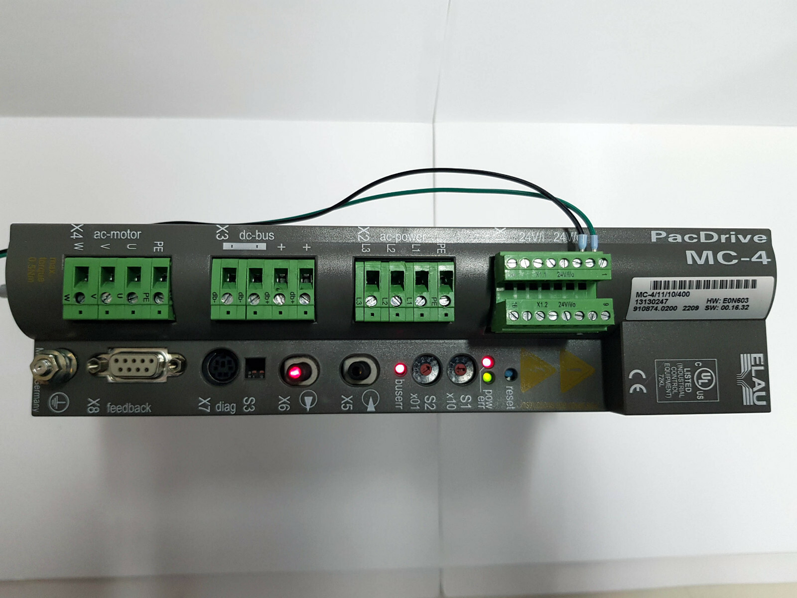 ELAU PacDrive MC-4 10A/400V MC-4/11/10/400 SW:00.16.32 Schneider 10A ...