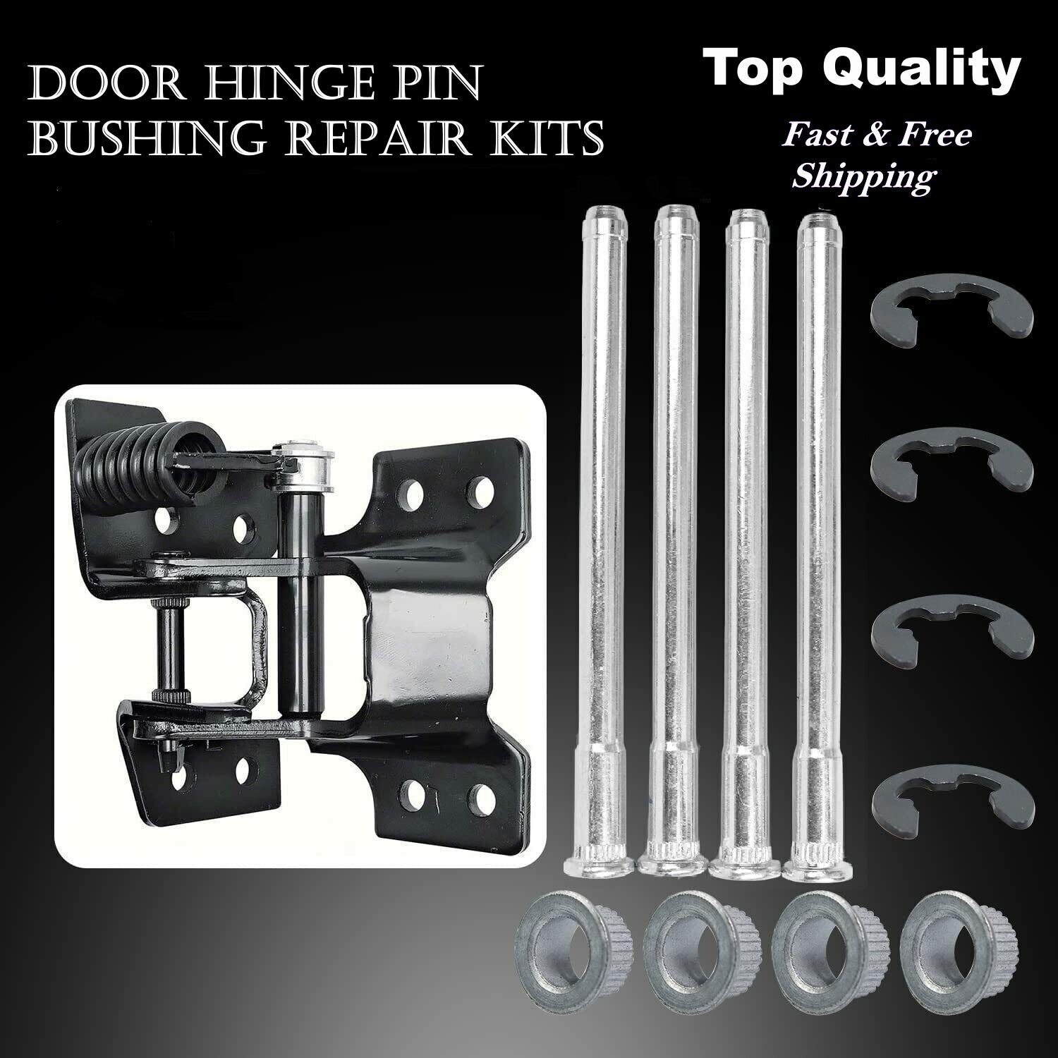 Door Hinge Pin and Bushing Repair Kit Compatible 1994-2004 Chevy ...