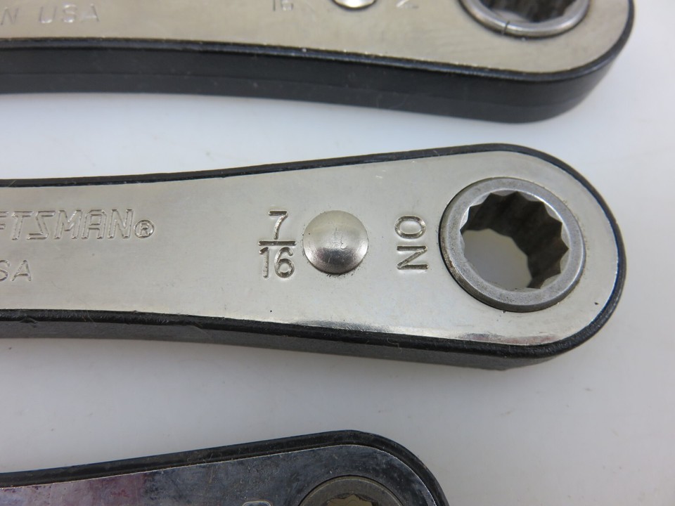 Craftsman Double Box End Ratcheting Wrench Set 5pc 1/4"-7/8" 12pt Made ...