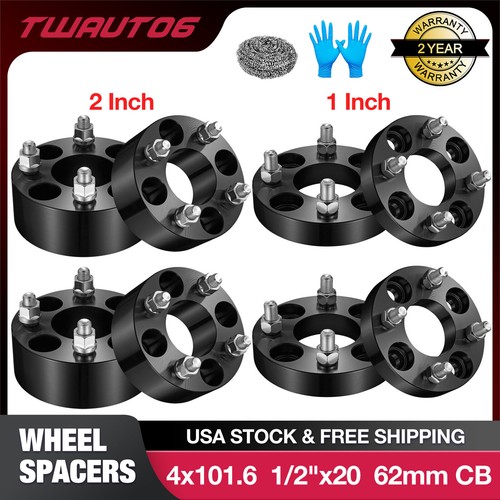 1"-2" 4x4 Golf Cart Wheel Spacers Fits Club Car EZ GO 4x101.6 1/2"x20 ...