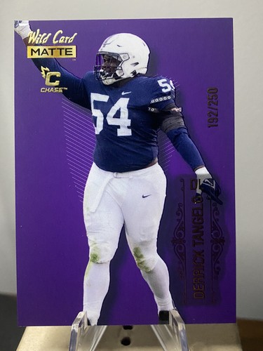 2022 WILD CARD MATTE 192/250 DERRICK TANGELO #MB-34 RC (NFL) COLTS PENN ...