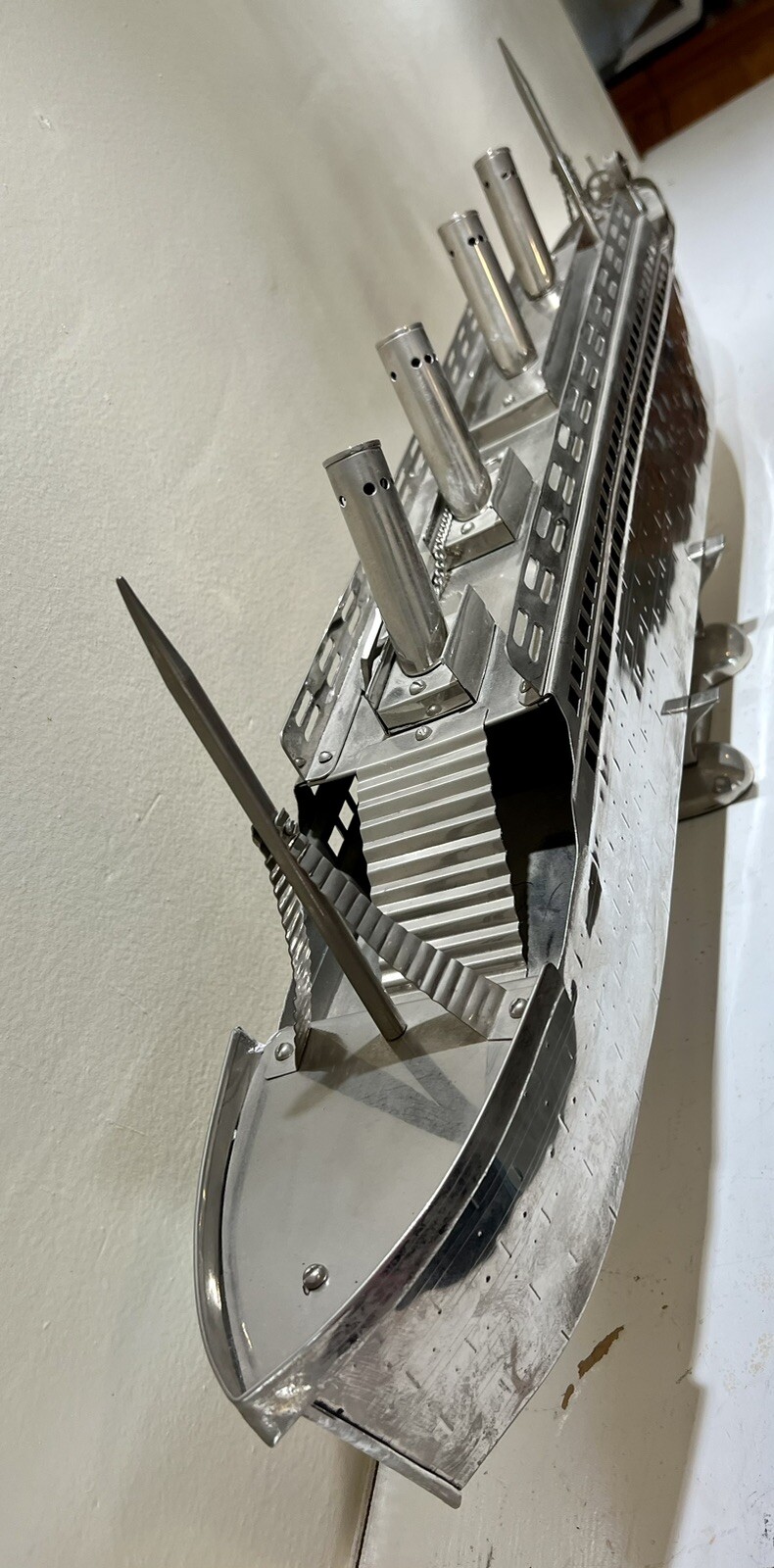 Large hand built metal titanic model in excellent condition. | eBay