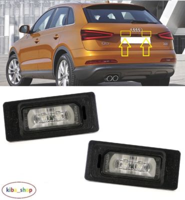 FOR AUDI Q3 11-17 REAR NUMBER PLATE LED LIGHT LAMPS PAIR-4G0943021 ...