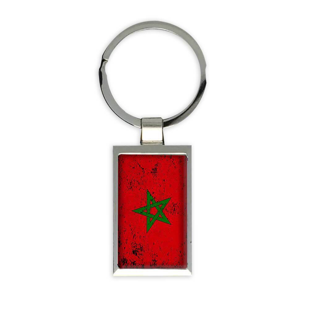 Morocco : Keychain Gift Flag Retro Artistic Moroccan Expat Country | eBay
