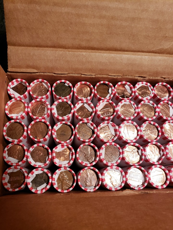 2,500 coins Bank Box Unsearched Lincoln Cent Penny 50 Rolls | eBay