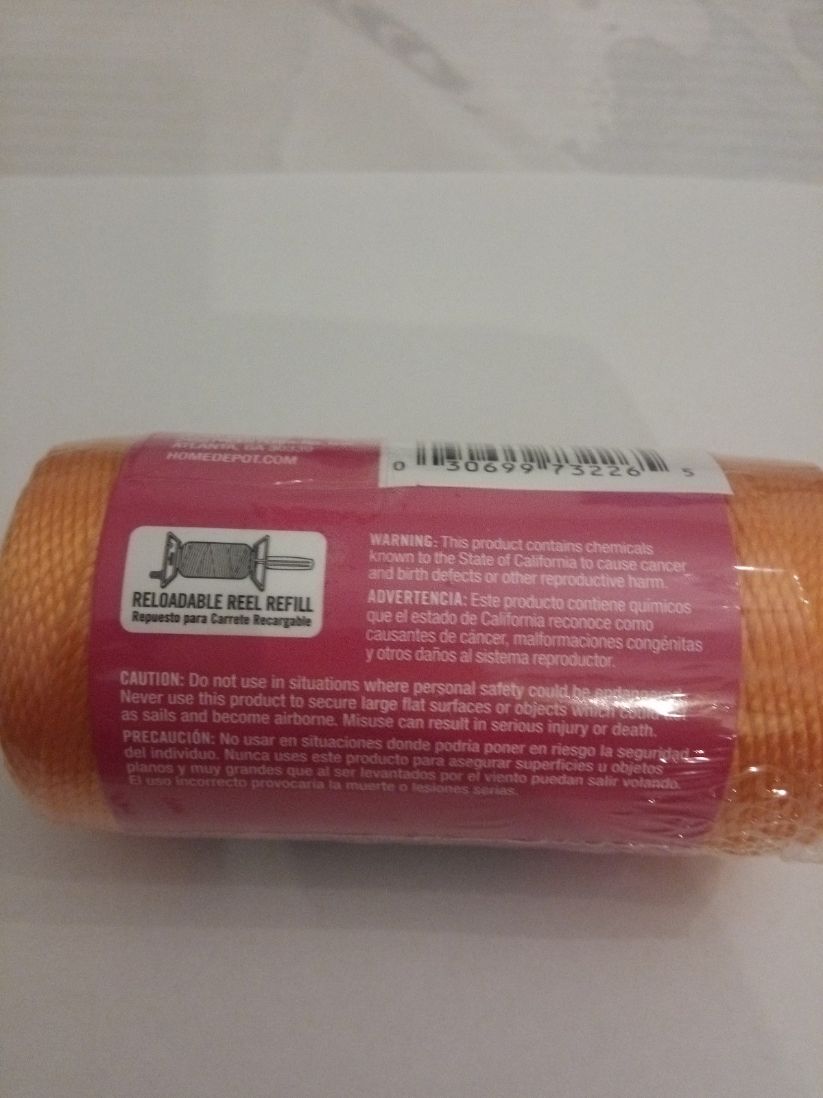 Everbilt POLY&POLY BLENDS #18 x 425 ft Orange Twisted Mason Line ...