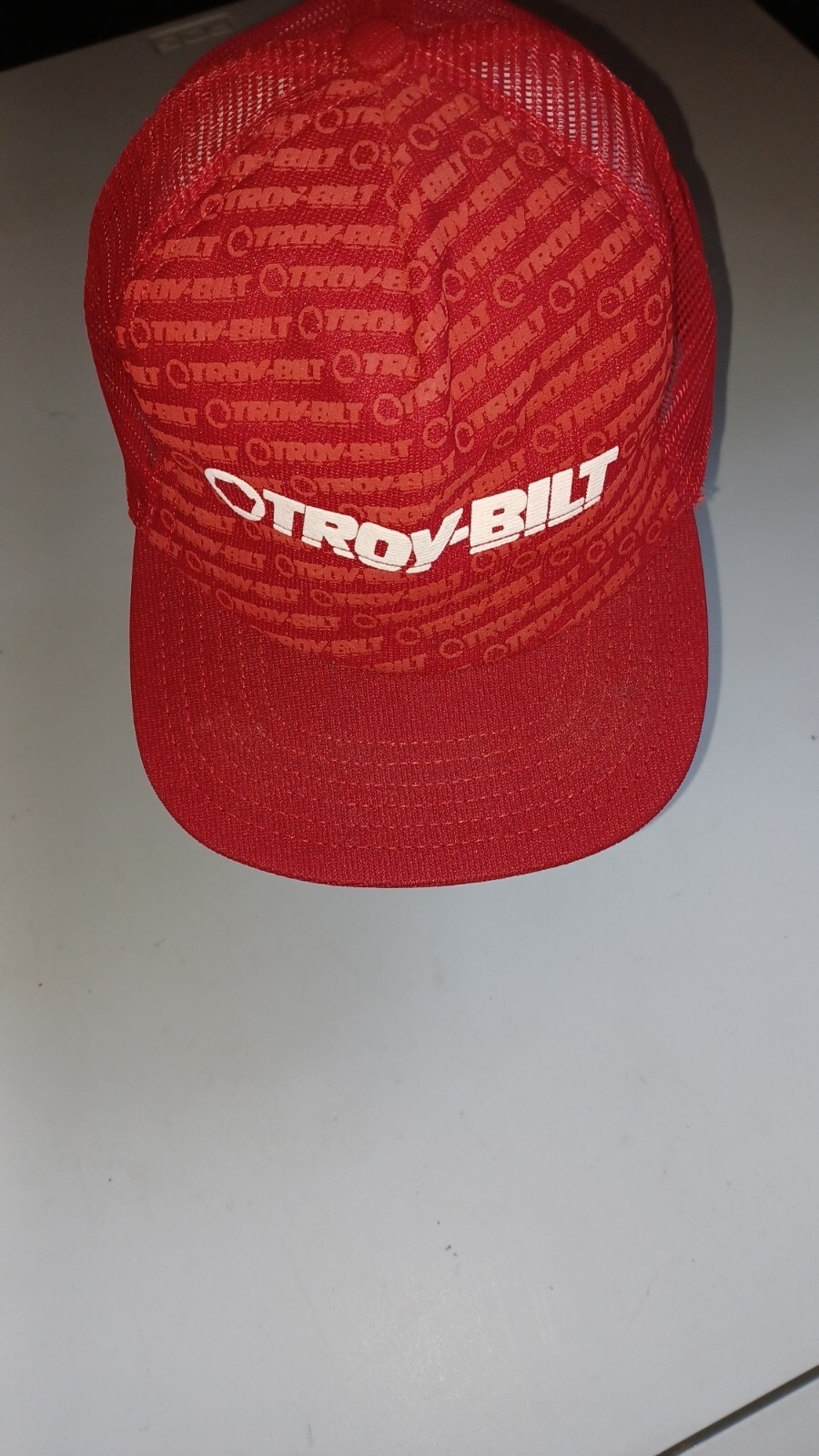 Vintage Troy-Bilt Trucker Red Ball Cap Hat Snapback M… - Gem