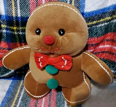 Plush Gingerbread Man Stuffy Decor 12" Heavy Feet Collector P J Toys ...