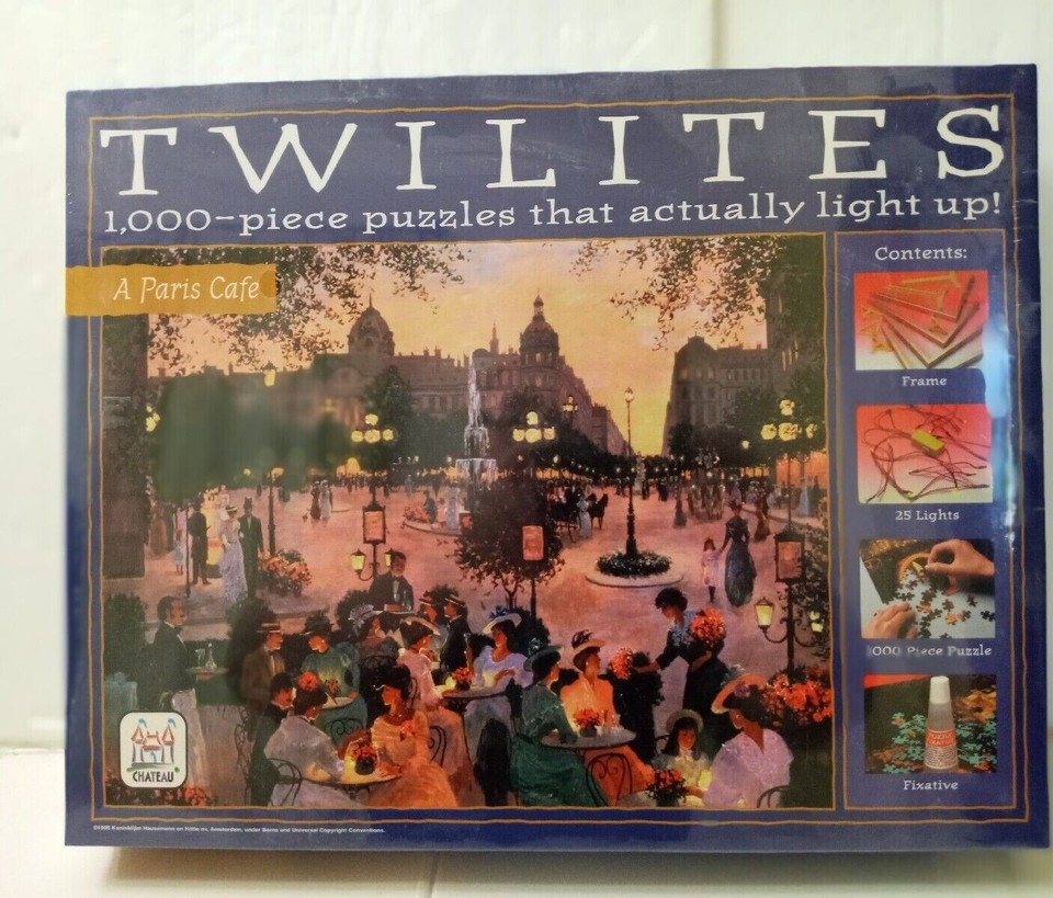 New Twilites A Paris Caffe Light Up Puzzle 1000 Piece Puzzle New Sealed ...