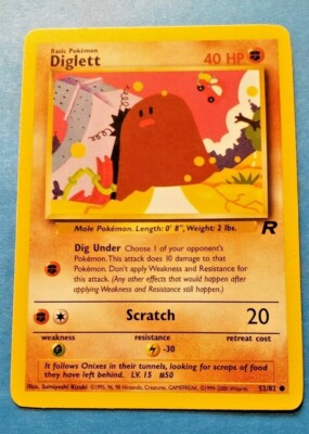 Pokemon Card Diglett #52 out of 82 NM 1999-2000 | eBay UK