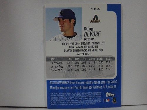 2002 Bowman's Best - Bat Doug DeVore #124 (MEM, RC) for sale online | eBay