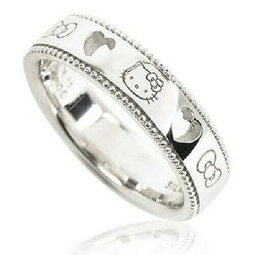 Hello Kitty Open Heart Lace Ring Silver 925 Various Size Accessory ...