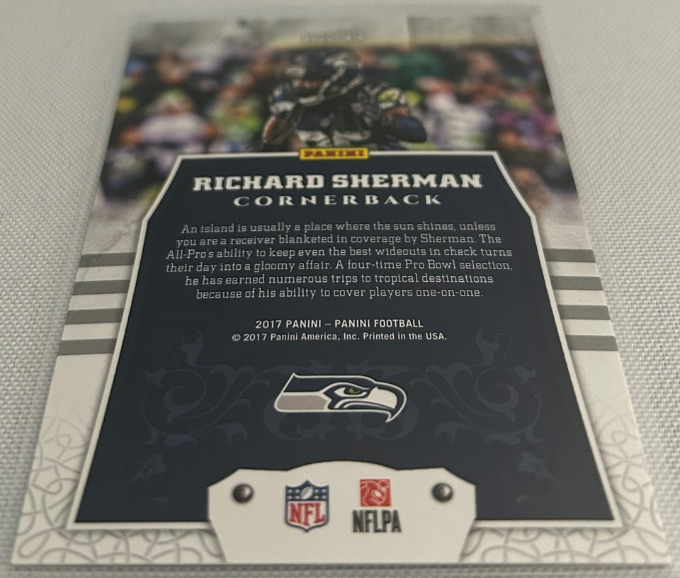 2017 Panini Football Richard Sherman Seattle Seahawks Rainbow Foil ...