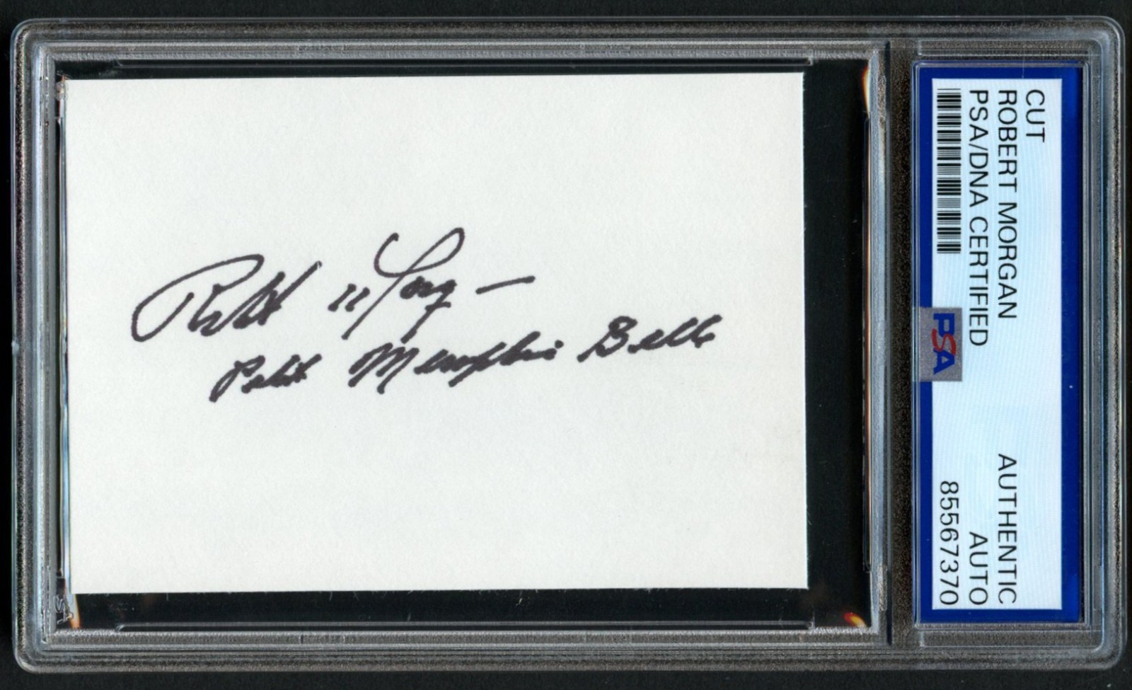 Robert K. Morgan signed autograph 2.5x5 cut Pilot Memphis Belle WWII ...