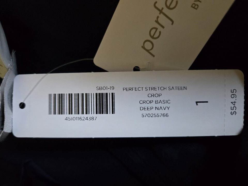 Chico's Perfect Stretch Capri Pants Crop Navy Pull On Chico’s 1= US 8 ...