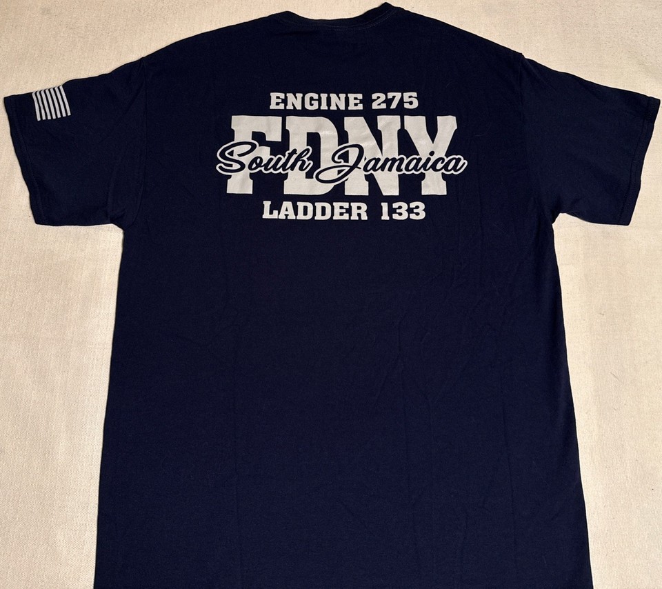 FDNY Fire Department New York NYC NY T-Shirt Sz L FDNY Engine 275 ...