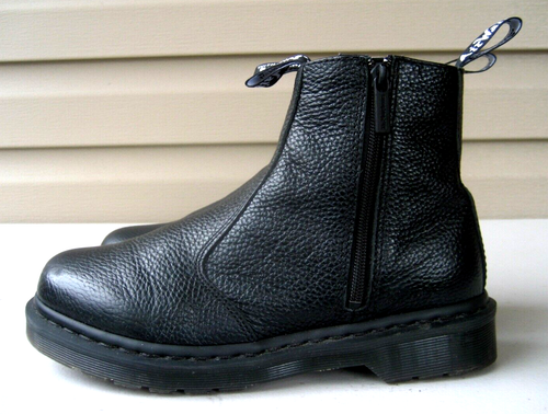 Dr Martens Womens 8 / 39 Chelsea Leather Zip Boots Black 2976 MINT WORN ...