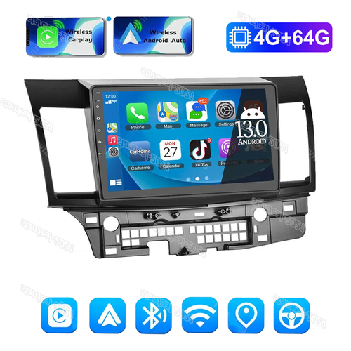 10.1" Android 13 Carplay Stereo BT For 2008-2017 Mitsubishi Lancer Car ...