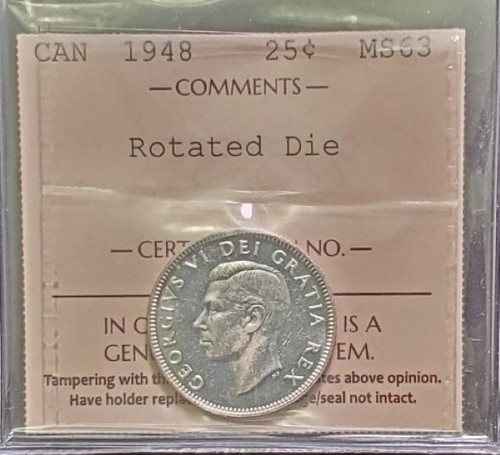 1948/1950 25CENT PAIR BOTH ROTATED DIE EXAMPLES | eBay