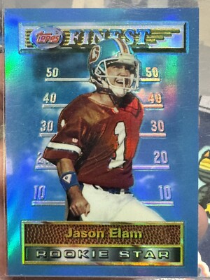 1994 Finest Refractors Jason Elam Rookie Star K Denver Broncos NFL Card ...