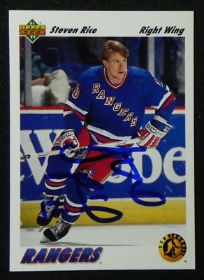 Steven Rice Signed 1991 Upper Deck Hockey Card #441 _ LOW MAILING COST ...
