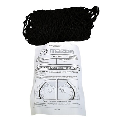 Genuine Mazda 3 Cargo Luggage Net Black - Fits Holden Ford Lexus Toyota ...