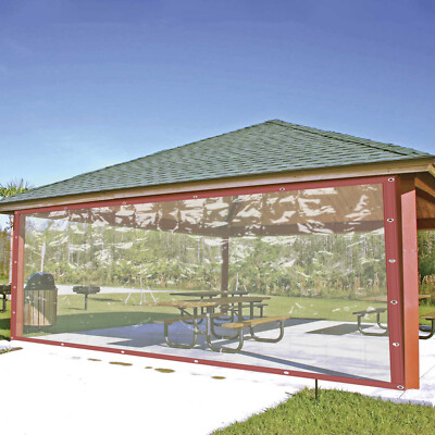 Rainproof Tarpaulin Porch Patio Clear Screens Cover Curtain Awning ...