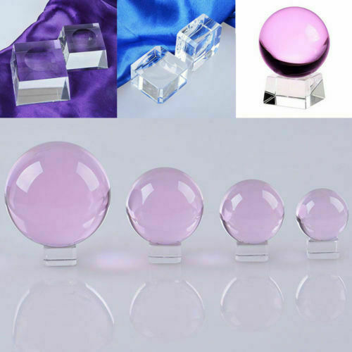 10PCS Glass Sphere Square Dimple Blocks Crystal Ball Display Base Stand ...