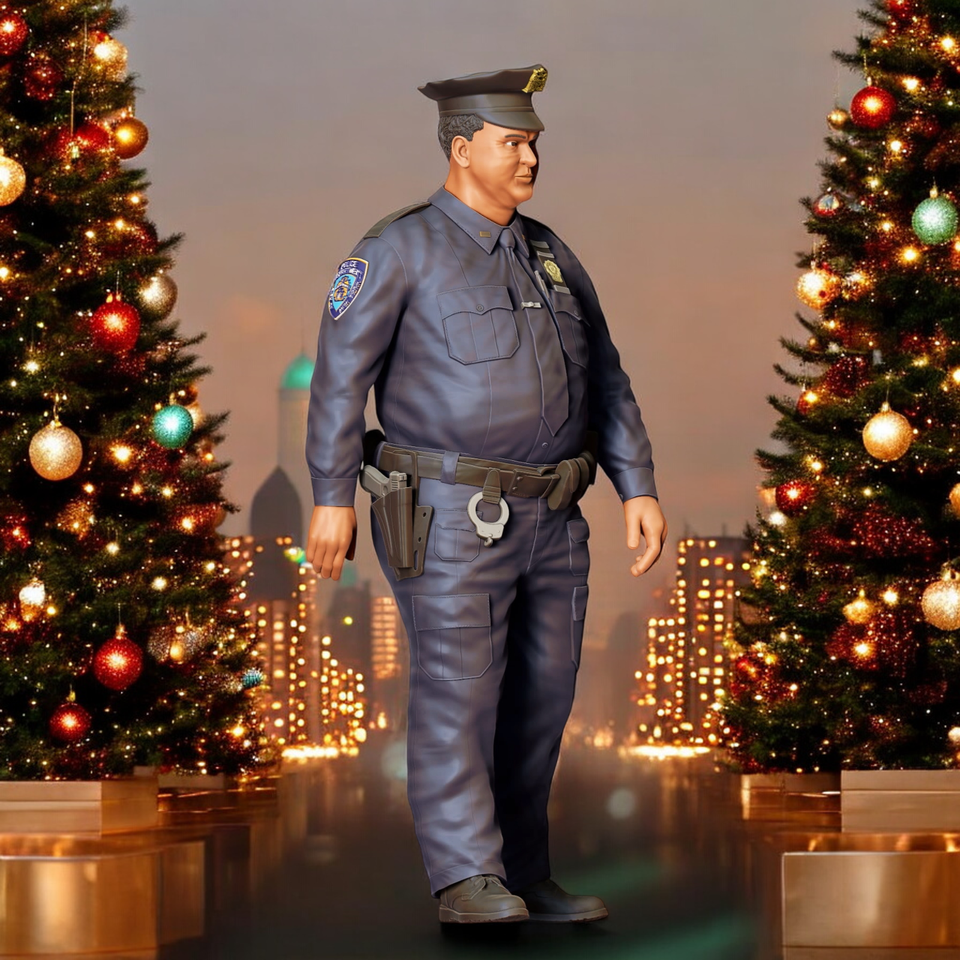 Overweight Police Figure Resin 3d printed, Unpainted, Model RR Diorama ...
