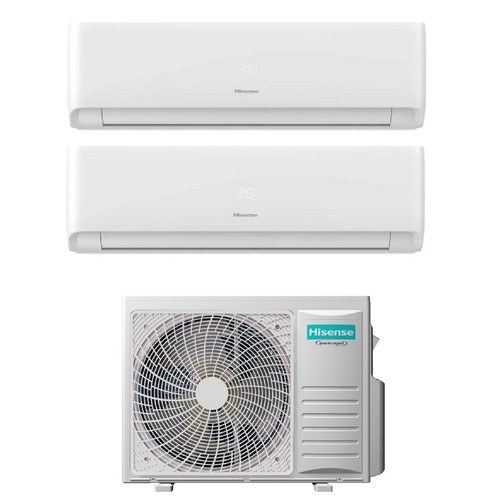CLIMATIZZATORE HISENSE ECOSENSE DUAL SPLIT 7000+12000 BTU 7+12 2AMW42 ...