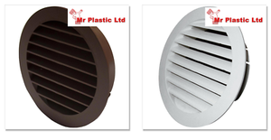 Manrose 100mm / 4" Round Ducting, Ventilation External Vent in White ...